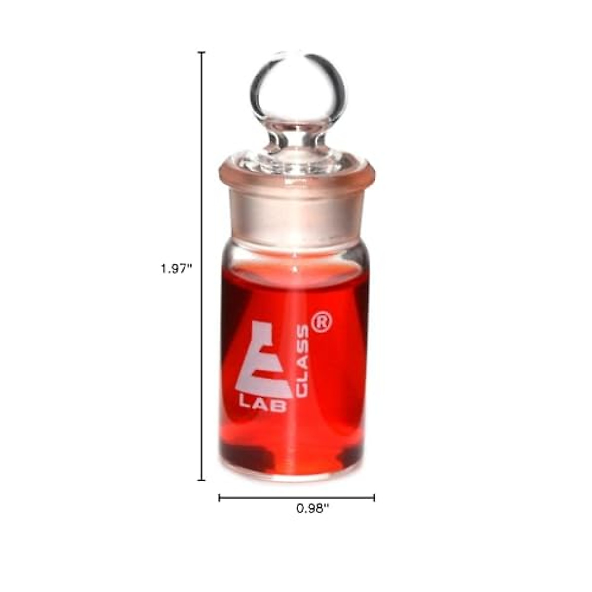 EISCO Weighing Bottle- Tall Form, Borosilicate Glass - 15mL - 25x50mm