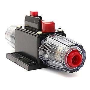 RKURCK 20 Amp Circuit Breaker Manual Reset Inline Fuse Inverter for Car Marine Trolling Motors Boat ATV Audio Solar Inverter System Protection 12V-24V DC 20 Amp (Fuse Holder, 20A)