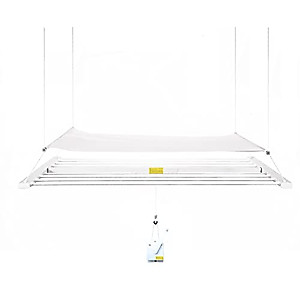 Höllsen Ceiling Mounted Clothes Drying Rack Made of Aluminium Perfect Design for Laundry Room