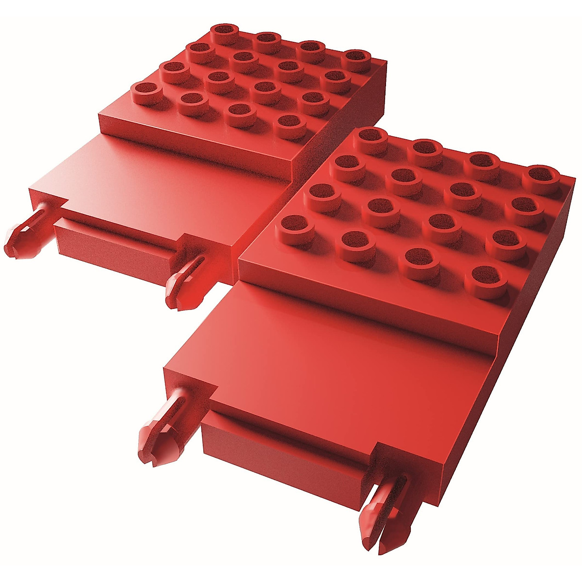 Carrera GO Build 'N Race Expansion Pack Includes 6 Straights and 2 Clips/2Crossbars Compatible with Toy Building Blocks