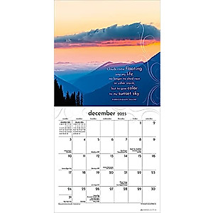 A Year of Mindful Living 2023 Wall Calendar | 12" x 24" Open | Amber Lotus Publishing