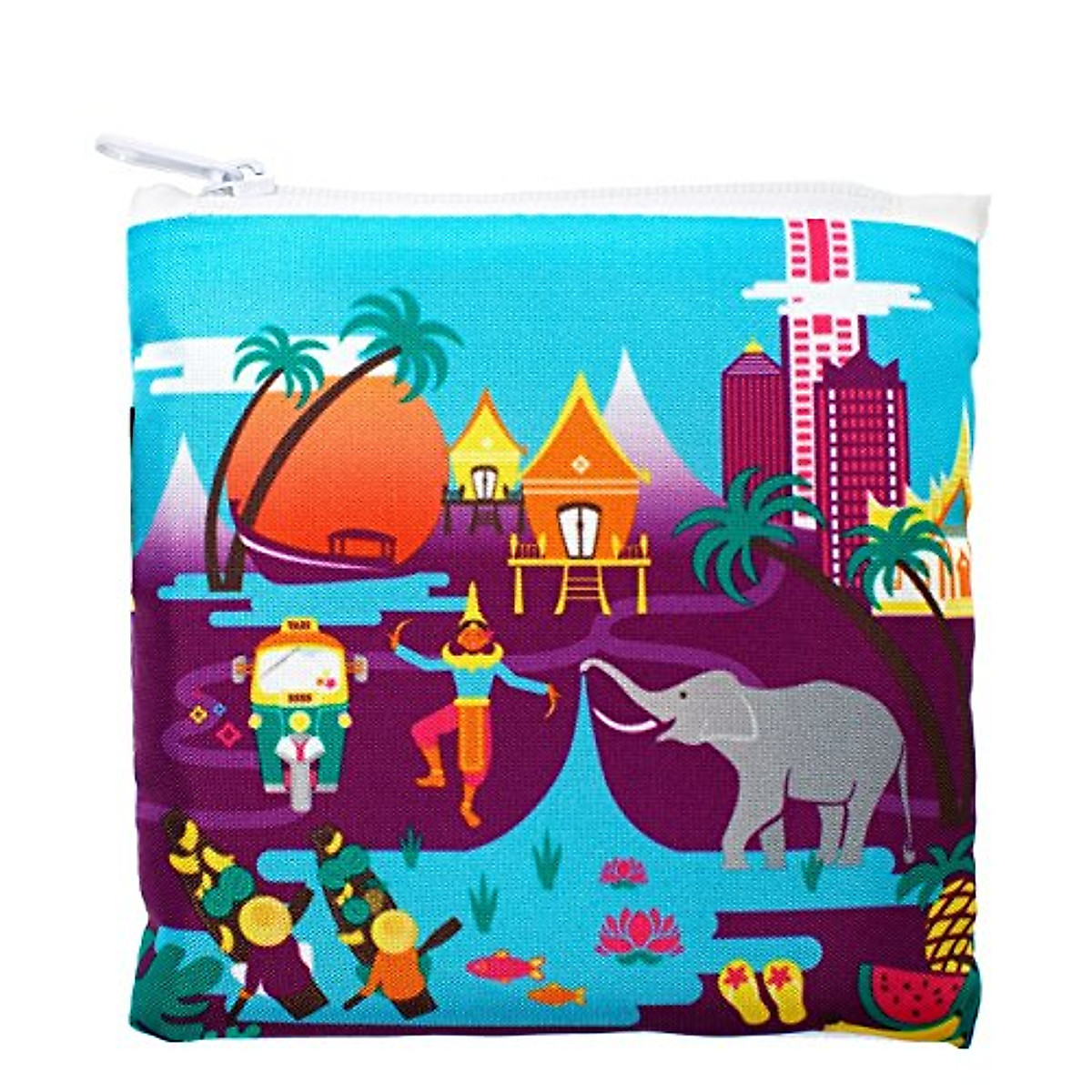 LOQI Urban Thailand Reusable Shopping Bag, Multicolored