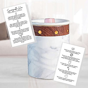 Squeezable Wax Instruction Care Cards Business Cards for Customers | 50 pk | How to Care for and use Your squeezable Scented Aroma Wax 2 x 3.5” in Meltable Wax for Plastic Squeeze Soft Tube Pouches