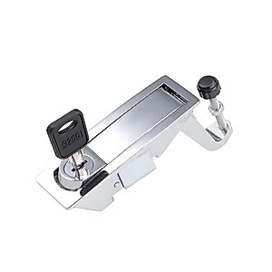 uxcell Electric Cabinet Panel Cam Lock Push Button Pop Up Door Lock W Key, Silver 606-1