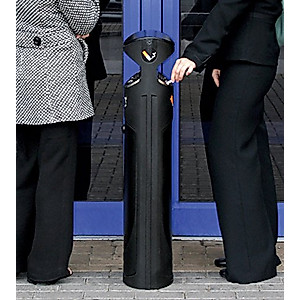 Glasdon Ashguard SG Free Standing Outdoor Cigarette Ash Receptacle (Black) – 3-Gallon Capacity Commercial Cigarette Ashtray – Free-Standing Cigarette Disposal Bin