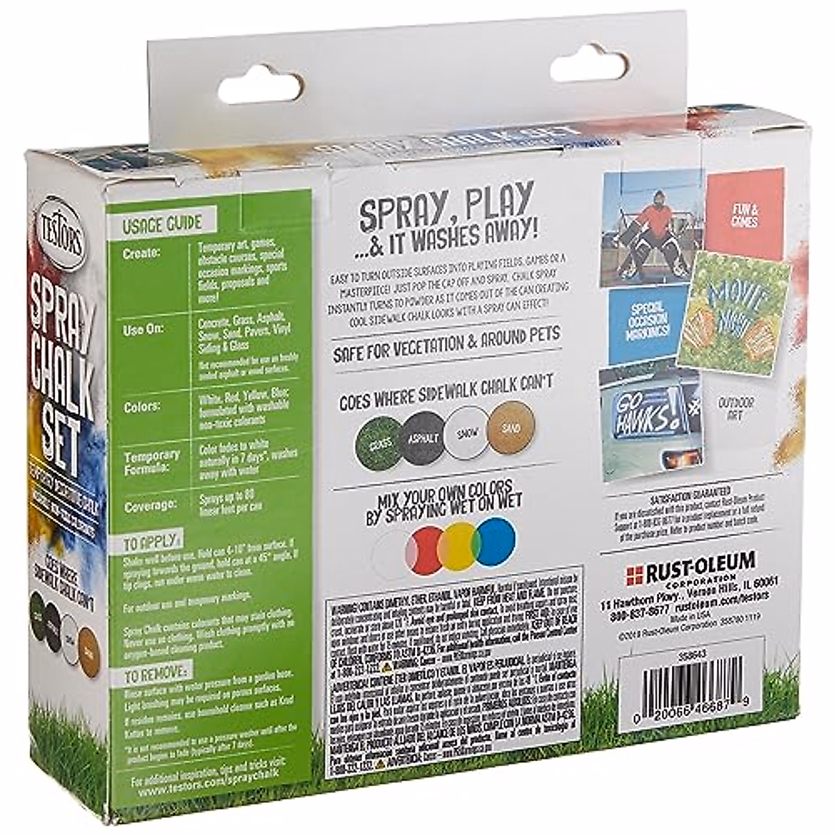 Testors Spray Chalk Primary Seasonal Kit