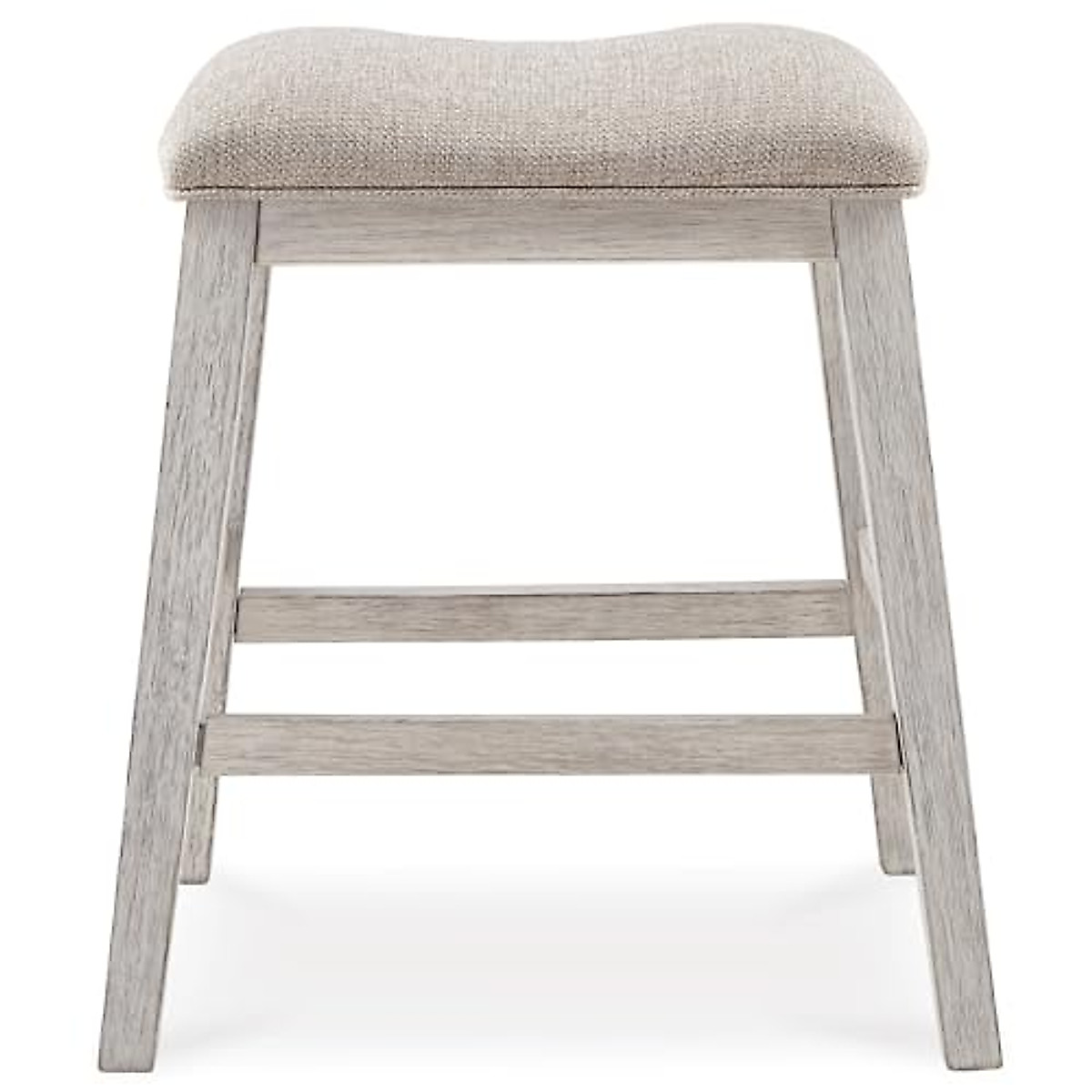 Signature Design by Ashley Skempton Modern 24" Counter Height Upholstered Barstool, 2 Count, Whitewash