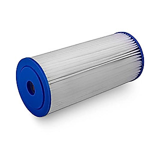 Big 10 x 4.5 inches Pleated Washable & Reusable Sediment Filter 5 Micron Amplified Surface Area, Removes Sand, Dirt, Silt, Rust, Extended Filter Life for 10" Big Housing (Set of 4)
