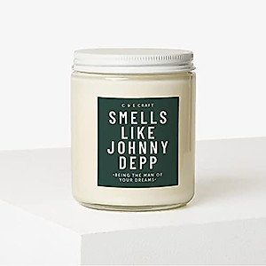 CE Craft - Smells Like Johnny Depp Candle - Bourbon Vanilla Soy Wax Candle, Gift for Her, Girlfriend Gift, Johnny Depp Gift, Celebrity Prayer Candle, Celeb Gift
