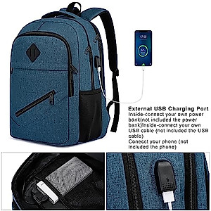 BIKROD Backpack for Boys Men, School Backpack for Teens Girls, Lightweight Casual High School Bookbag, Daily-use Travel Laptop Backpack with USB Charging Port Fits 15.6 Inch Notebook