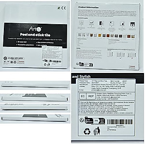 Art3d 20-Pack Kitchen Backsplash Tile Peel and Stick, Vinyl Stick On Subway Tile for Bathroom Laundry Room RV Stove, 12" x 6" Green