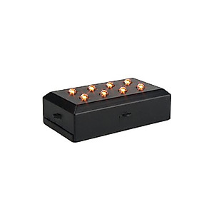 Fortune Products LL-8A Luminary Light, 2 3/4" Length, 1 1/2" Width, 3/4" Height, 8 LEDs, Amber LEDs with Black Base