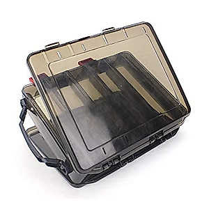 OriGlam Fishing Lure Storage Box, Fishing Tackle Storage Trays Double Sided 10 Compartments Waterproof Storage Boxes for Vest, Fly Fishing