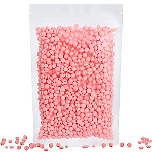 PinkLAwax Hard Wax Beads for Hair Removal, Bikini Wax Beads for Brazilian Waxing, 100g /0.22lb / 3.53 oz Hard Wax Beans with Rose Formula Prefect for Sensitive Skin, Coarse Hair, Bikini, Full Body, Facial and Legs at Home (100g)