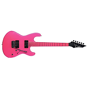 Dean Custom Zone Solid Body Electric Guitar, 2 Humbuckers Florescent Pink