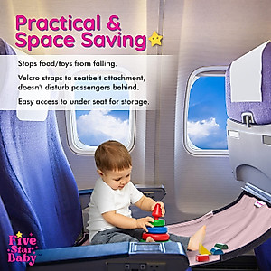 FIVESTARBABY Toddler Airplane Bed for Toddler - Airplane Toddler Bed - Kids Airplane Bed - Baby Plane Travel Essentials - Airplane Seat Extender for Kids - Airplane Must Haves for Toddlers (Pink)
