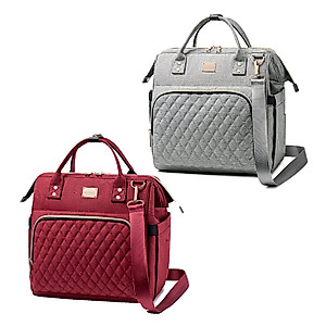 Artelaris Lunch Bags for Women, Insulated Lunch Bag, Large Leak Proof Lunch Cooler Bag, Lunch Tote Bag for Work, Meal Prep Lunch Box for Women, Red and Grey