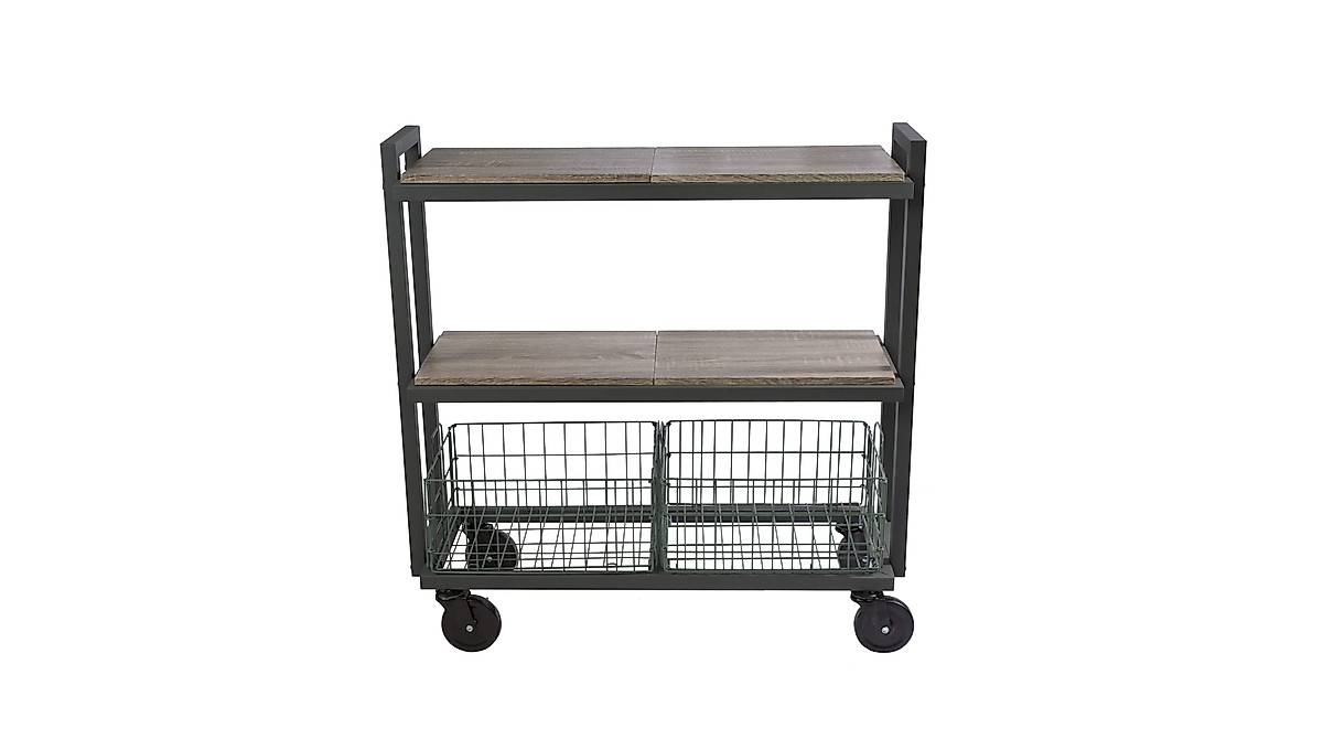 Atlantic Modular Mobile Storage Cart System with Interchangeable Shelves
