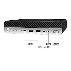 HP EliteDesk 800 G3 Mini Business Desktop (Intel Quad-Core i7-6700T 2.8Ghz, 16GB DDR4 RAM, 1TB SSD, DisplayPort DP, Ethernet RJ-45, Keyboard + Mouse, Windows 10 Pro 64-bit (Renewed)