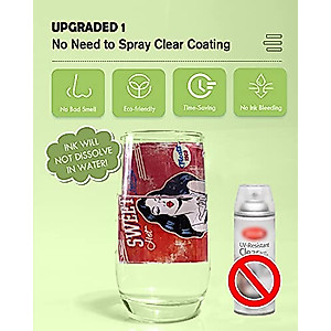 KOALA Matte Waterslide Decal Paper for INKJET & LASER Printers, No Need Spray Coating, White 8.5x11 Inch Water Slide Paper for DIY Tumbler, Mug, Nail Crafts, 5 Sheets