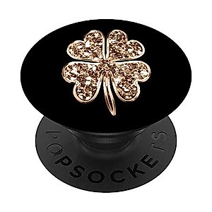 Elegant Four Leaf Clover, Good Luck Symbol, 4 Leaf Clover PopSockets PopGrip: Swappable Grip for Phones & Tablets