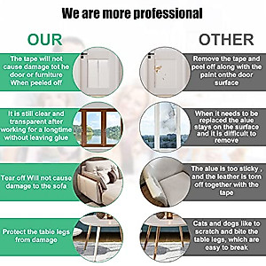 Upgraded Door Protector Protect Your Door, Furniture and Wall with Clear Premium Heavy Duty Door Cover Scratch Shield, Vinyl Door Guard for Dog，Cat Scratching（9.4" W x118 L