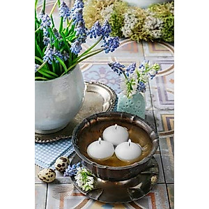 D'light Online Large White Floating Candles 3 Inch Bulk Pack for Events, Weddings, Spa, Home Décor, Special Occasions, Cylinder Vases, Centerpieces at Wedding, and Holiday Decorations (Set of 72, White)