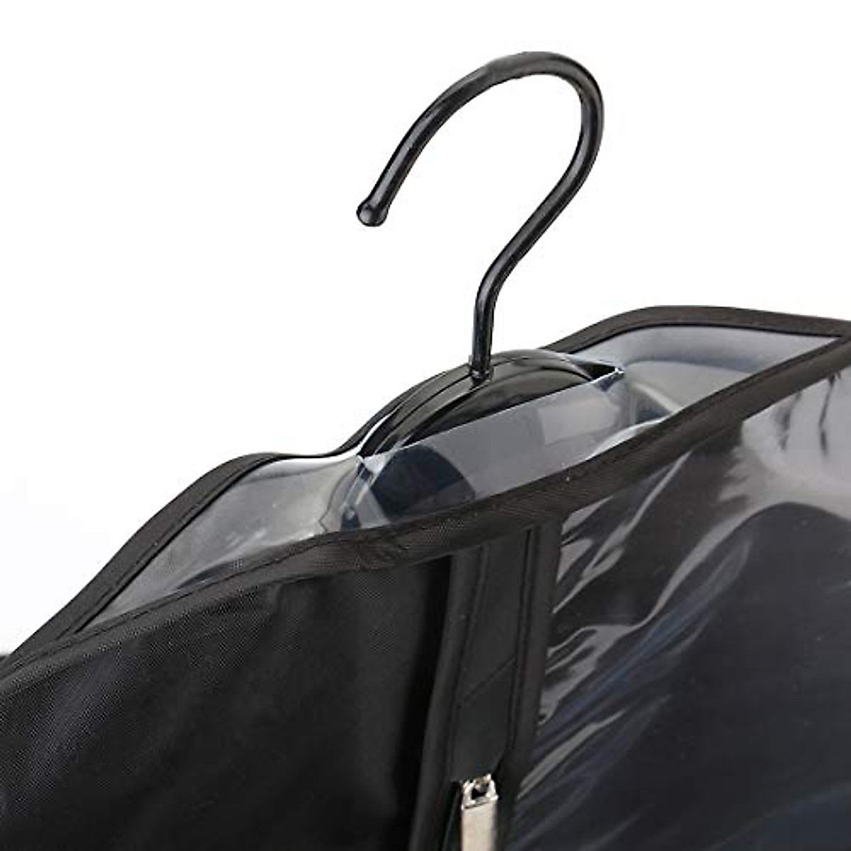 Foraineam 5 Pack 43 Inch Oxford Fabric Garment Bag Suit Cover Bags with Zipper and Transparent Window for Travel and Storage, Washable Suit Bag for Suits, Coats, Shirts, Dresses