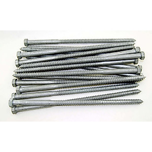 Lexar Industrial (20) Galvanized Hex Head 1/2 x 14 Lag Bolts Wood Screws