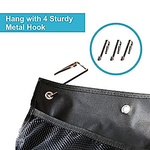 Stuffed Animal Storage Hammock,Over the door stuffed animal storage,Stuffed Animal Holder Foldable Large Capacity with 4 Large Pockets for Bedroom Bathroom Nursery Kids Room Toy Net Hammock