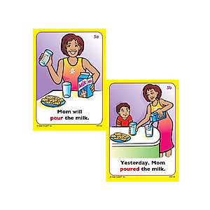 Super Duper Publications | Regular Past Tense Verbs Fun Deck Flash Cards | Educational Learning Resource for Children