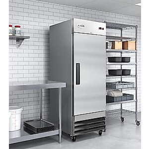 KoolMore RIR-1D-SS 29 in. One Door Commercial Reach-in Refrigerator, 23 cu. ft. ETL Listed in Stainless-Steel
