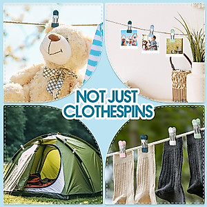 Clothes Pins Heavy Duty 30 Pack, 2.17 Inch Metal Chip Clips, Bag Clips for Food, Clothespins for Photo Drying Clothesline Laundry Sock, Chip Clips Bag Clips Food Clips, 6 Colors