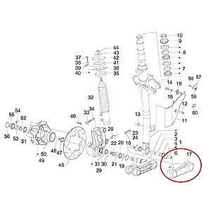 Oem Original Piaggio Vespa Front Suspension Arm Pivot Cover Straight Et2 Et4 Lx S Gts Gtv 50 100 125 150 200 250 300 561433