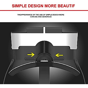 VR Glasses 3D Virtual Reality Smart Digital Glasses Headset for 4.0-6.7", Compatible with iOS and Android Systems, for IMAX Movies and Games with Remote Control