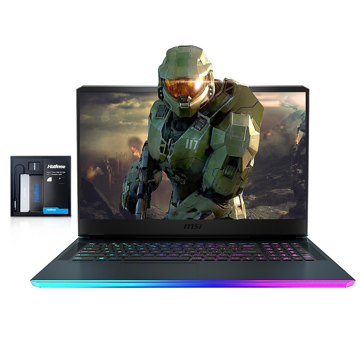 MSI GE76 Raider 17.3" FHD 144Hz Gaming Laptop, Intel Core i7-12700H, 64GB DDR5, 2TB SSD, NVIDIA GeForce RTX 3060, RGB KB, Numpad, FHD Webcam, VR-Ready, Wi-Fi, Win11, Grey, 128GB Hotface Extension Set
