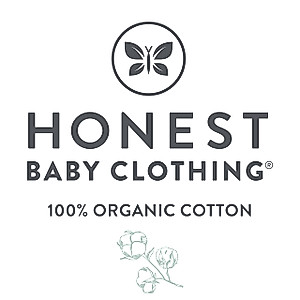 HonestBaby Multipack Short Sleeve T-Shirt Tee 100% Organic Cotton Infant Baby, Toddler, Little Kids Boys, Girls, Unisex, 10-Pack Rainbow Gems Blues
