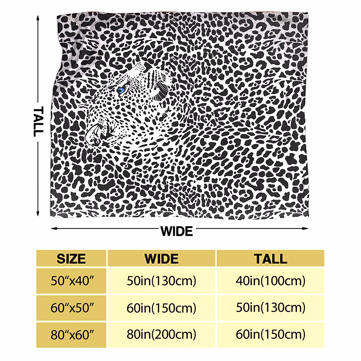 Cheetah Print Fleece Throw Blanket,330GSM 40"x50" Fuzzy Cozy Comfy Super Soft Cheetah Print Blanket Gifts for Women Kids Boys and Girls