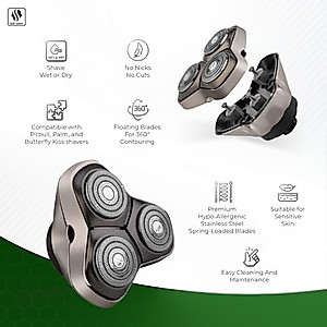 Skull Shaver Baron PRO 3 Head Replacement Blade | Electric Shaver Replacement Heads