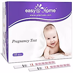 Easy@Home Pregnancy Test Strips Kit: 50-Pack HCG Test Strips, Early Detection Home Pregnancy Test EZW1-S:50