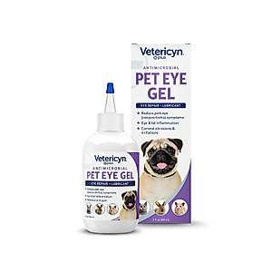 Vetericyn Plus Pet Eye Gel | Dog and Cat Eye Ointment Alternative to Lubricate and Relieve Eye Irritations and Abrasions, Reduce Symptoms of Pink Eye in Dogs and Cats. 3 ounces