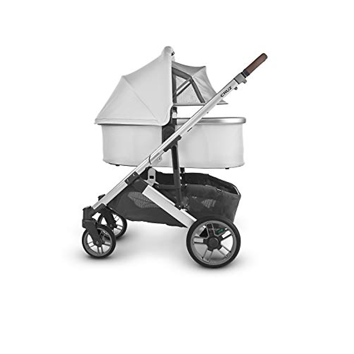 Bassinet - Bryce (White Marl/Silver/Chestnut Leather)