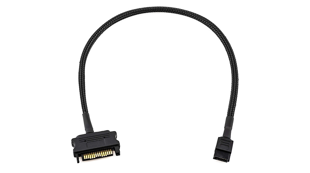 CRJ Slimline SATA Power Adapter Cable – 12-Inch
