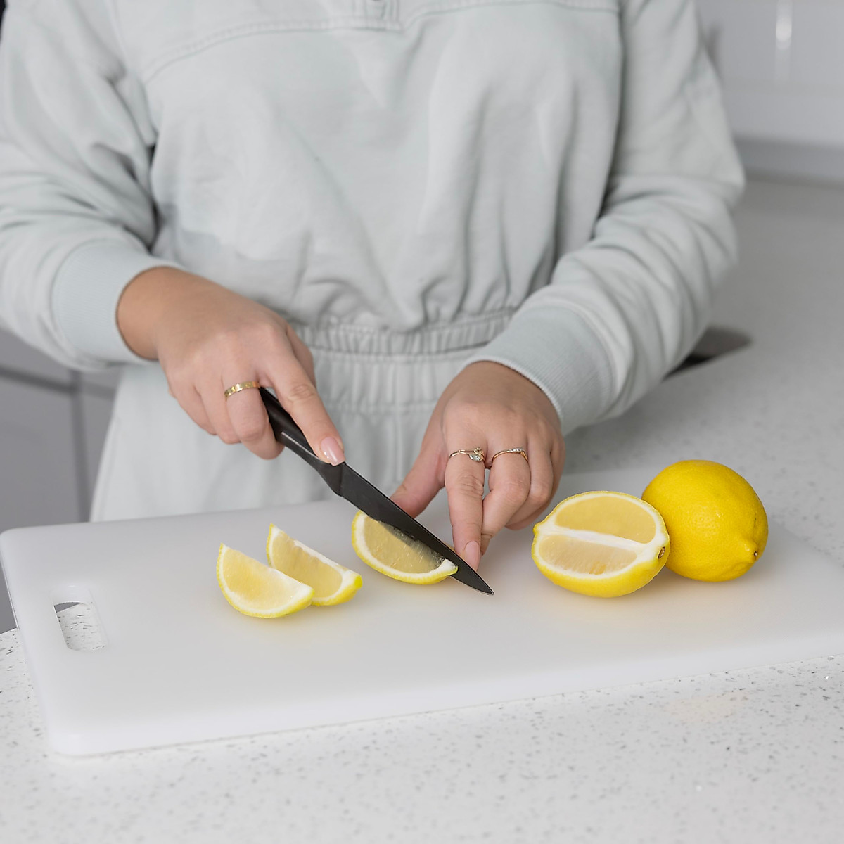 Fox Run Cutting Board, 11 x 16.75 x 0.5 inches, White