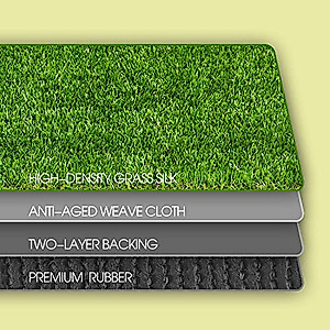 AYOHA Artificial Turf 4' x 5' Realistic Synthetic Grass, 1.38" Pile Height, Fake Lawn, Landscape for Pets Area, Play Ground, Pool Area, Backyard, Patio, Balcony, Drainage Holes, Custom Size
