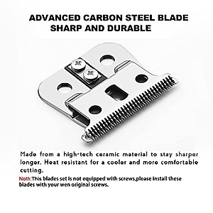 T Outliners Blades Compatible with Andis T Outliners Trimmer, Gtx Trimmer, T Outliners Replacement Blade (sliver steel T blade + sliver steel blade),2 PACK