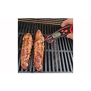 Ergo Chef Digital Instant Read Meat Thermometer- Foldable Probe, Water-Resistant, Backlight, Indoor and Outdoor - Magnet, BBQ, Smoking, Grilling, Deep Fry, Baking & Liquids
