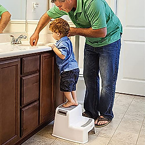 Dreambaby 2-Up Step Stool, Grey/White