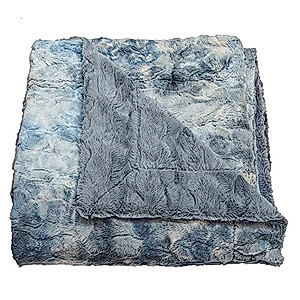 WOLF CREEK BLANKET Double Soft Comfort Blanket Large Arctic Frost Super Soft Cozy Double Sided Warm Throw for Couch or Bed. Thick Two Sided Fuzzy Plush and Minky. 65x50