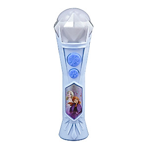eKids Disney Frozen 2 Toy Microphone for Kids with Built-in Music and Flashing Lights, Designed for Fans of Frozen Gifts for Girls